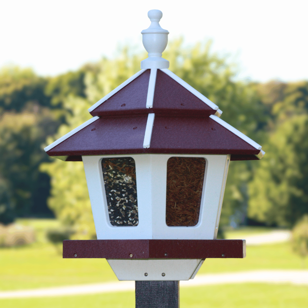 Majestic Gazebo Bird Feeder – 3 Compartment Design – Bird Haven